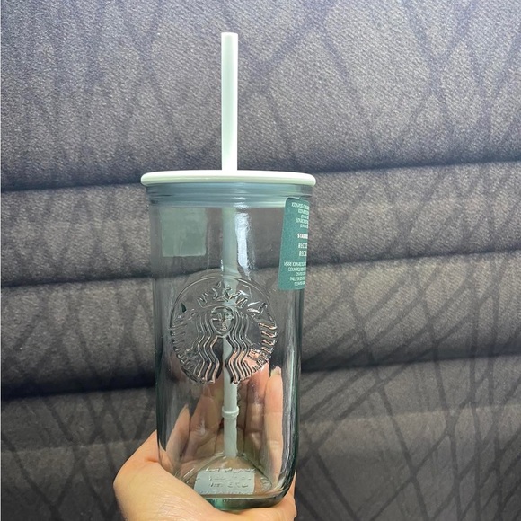 Starbucks | Other | Starbucks 223 Mint Triangle Recycle Glass Core Cold ...